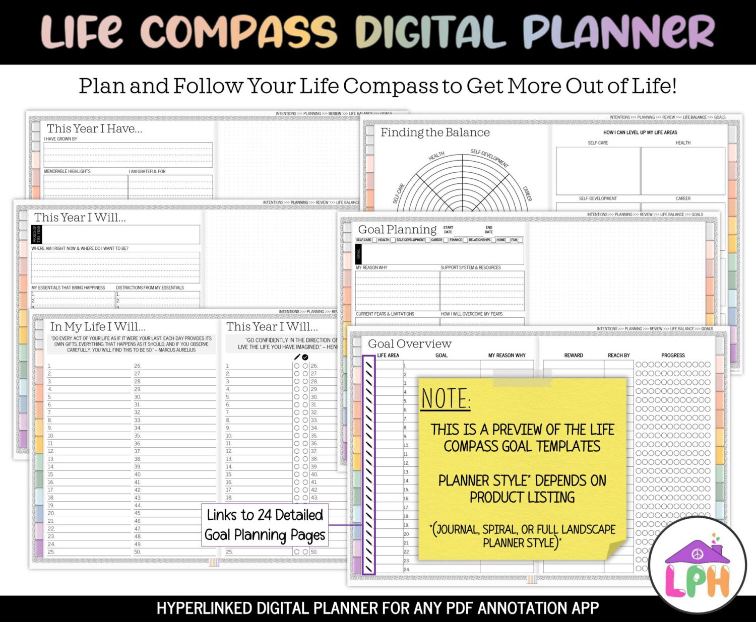 All-in-One Digital Planner For Goal Setting, Productivity, Life Balance ...
