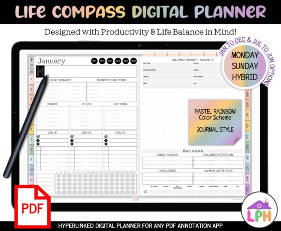 All-in-One Digital Planner For Goal Setting, Productivity, Life Balance ...