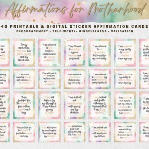 40 Mom Affirmation Card Printables & Digital Stickers | Positive Daily ...